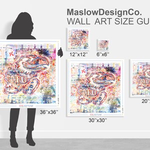 Jayhawk Like a Pro KU Splatter Paint Art Kansas Mascot KU Gift Canvas ...