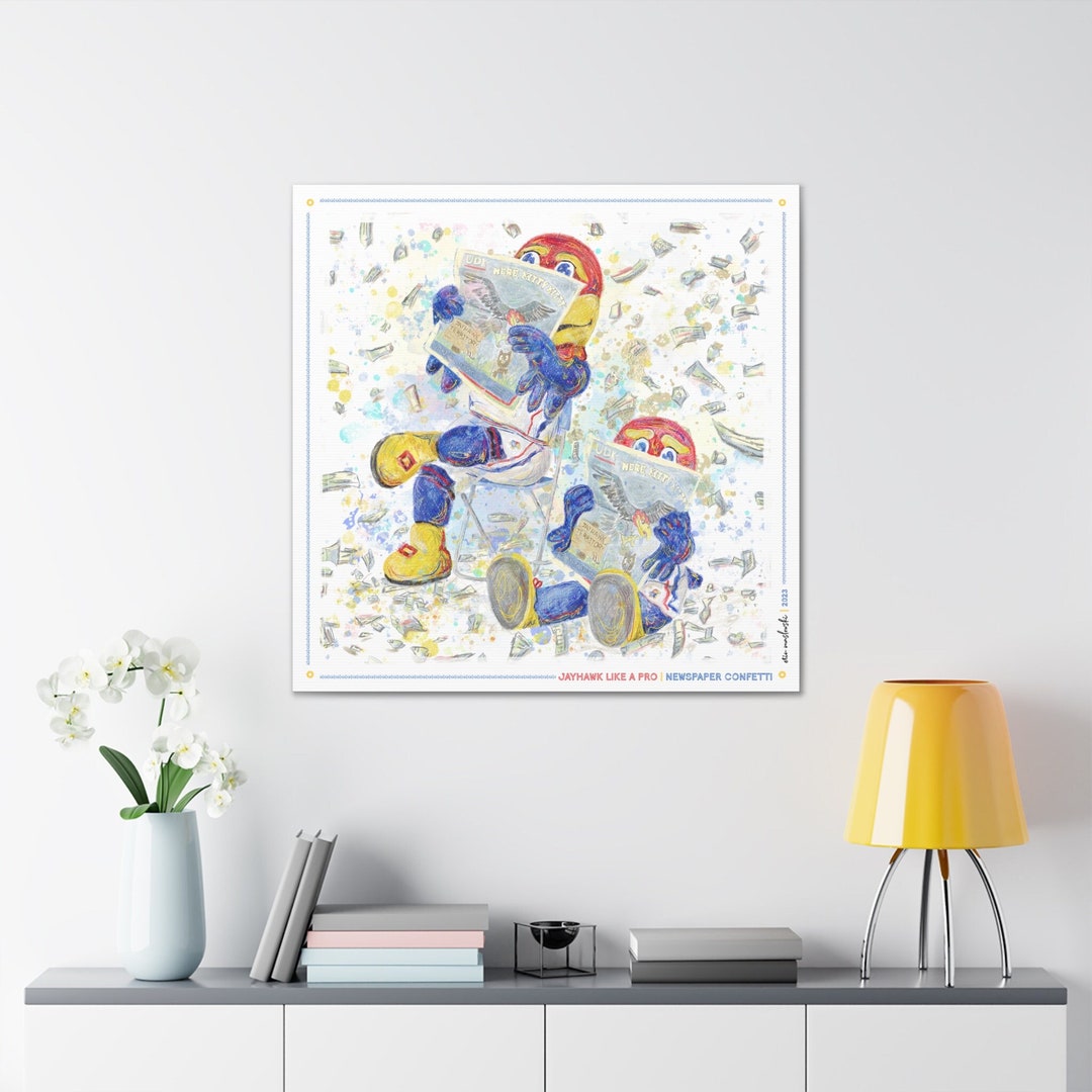 Jayhawk Like a Pro Newspaper Confetti Baby Jay Big Jay Starting Lineup ...