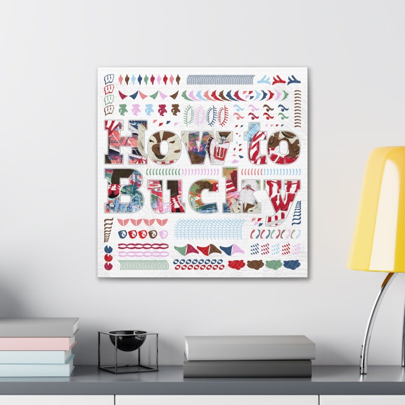 How to Bucky Word Art University of Wisconsin Artwork Bucky Badger Art ...