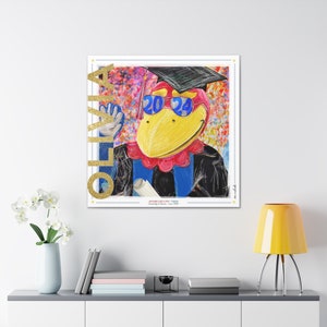Personalized Custom Kansas Graduation Canvas Print | Personalised KU ...