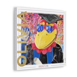 Personalized Custom Kansas Graduation Canvas Print | Personalised KU ...