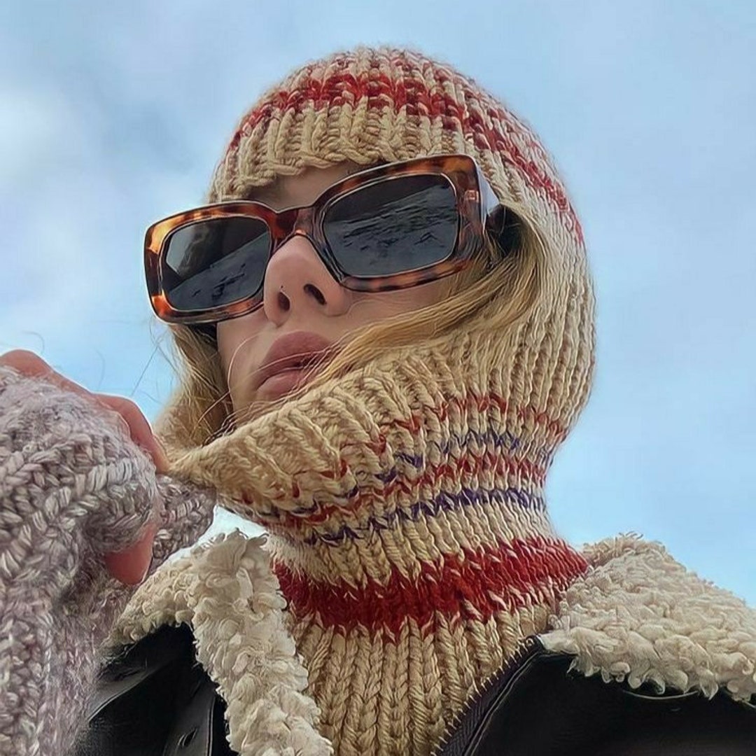 Crochet Balaclava, Winter Hats, Hand Knit Balaclava, Unisex Balaclava ...