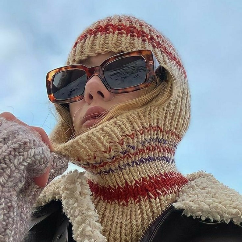 Crochet Balaclava, Winter Hats, Hand Knit Balaclava, Unisex Balaclava ...