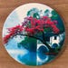 Set of 4 Ceramic Drink Coasters 4" Round - Absorbent Cork Base - Water ...