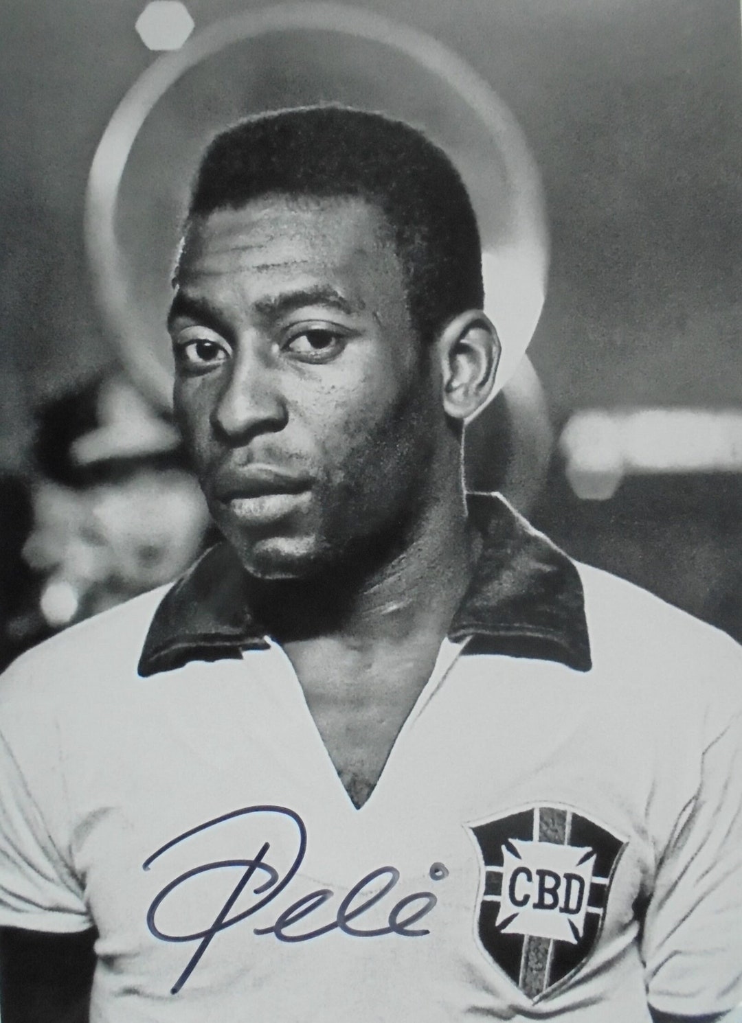 Pele Original Autograph brazil Jersey Motif Large Photo 20x25 - Etsy