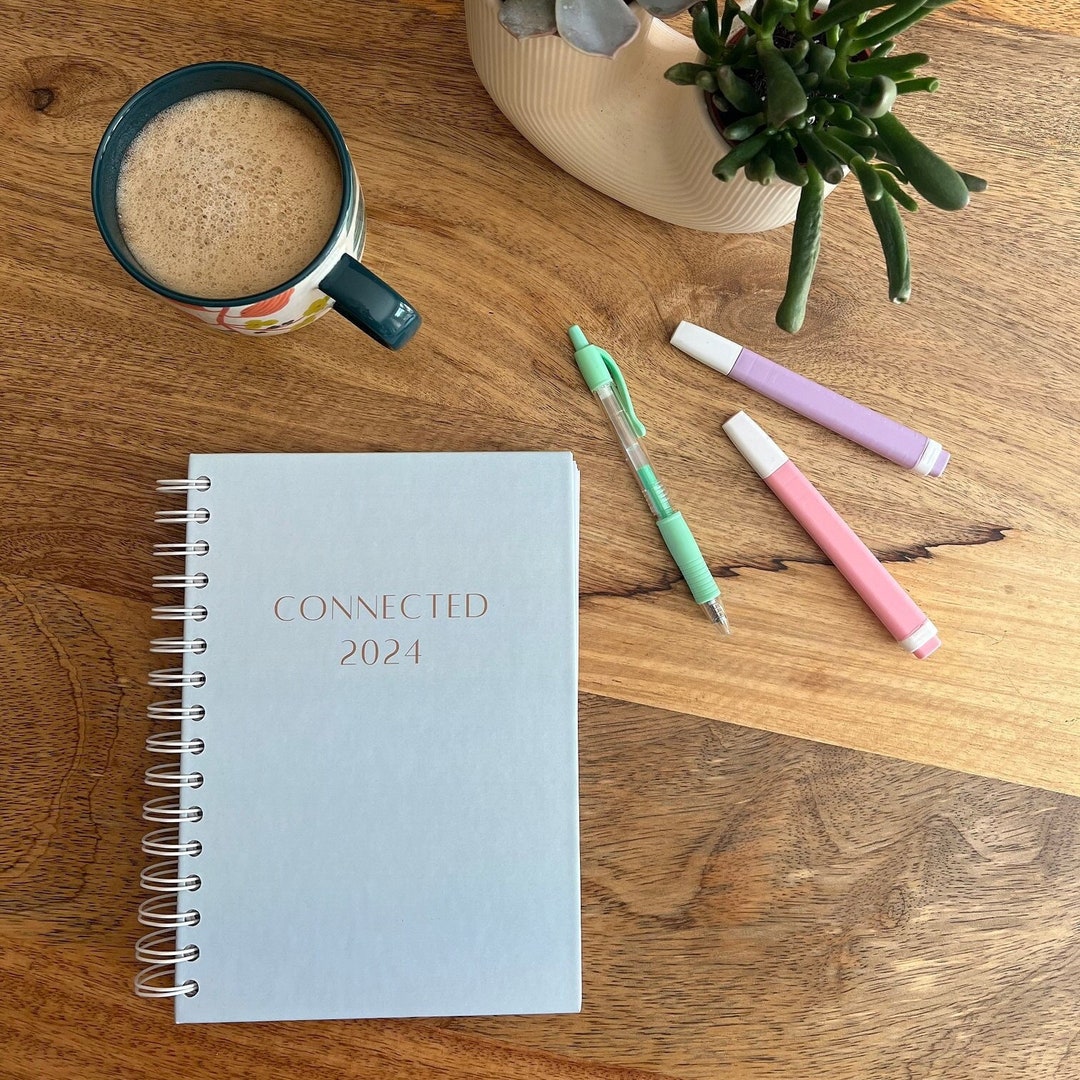 Connected 2024 Dated A5 Spiral Weekly Planner Journal Diary ...