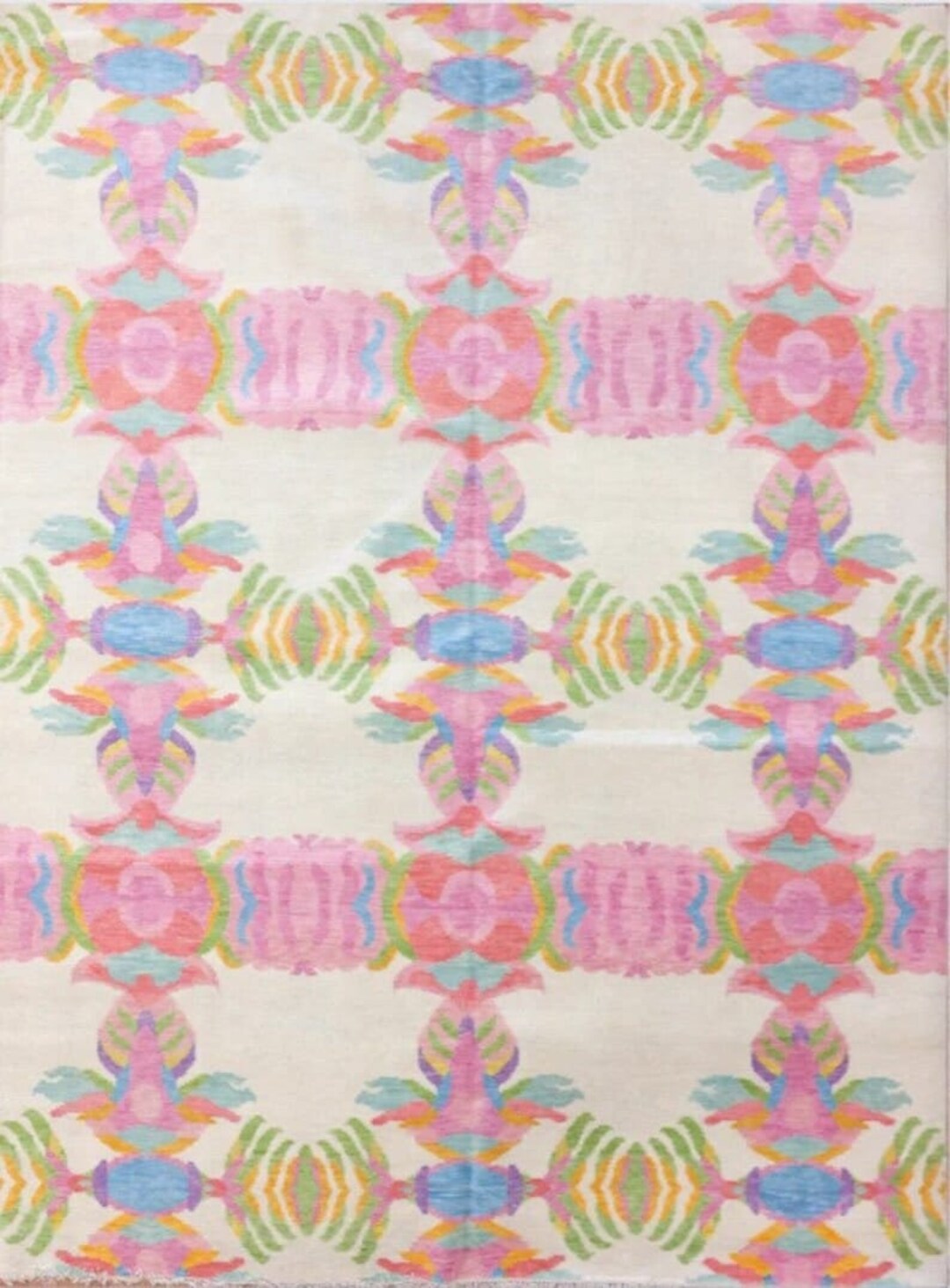 Hand Knotted Oushak Rug, Pink Hand Knotted Rug, Hand Knotted Wool Rug ...
