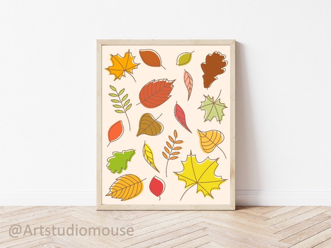 Autumn Leaves Printable Art Print Fall Home Decor Autumn - Etsy