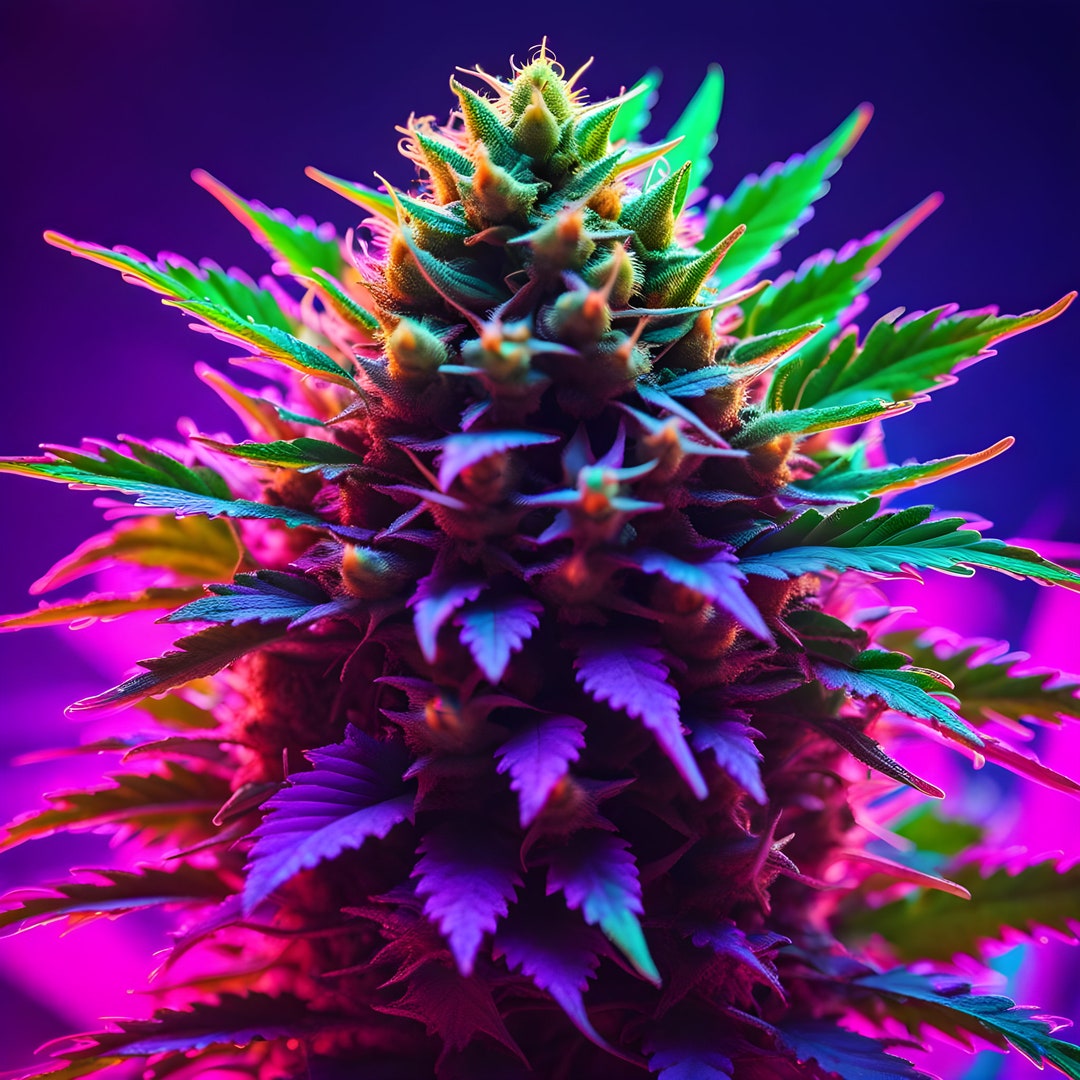 Cannabis Posters to Interier cyberpunk Theme - Etsy