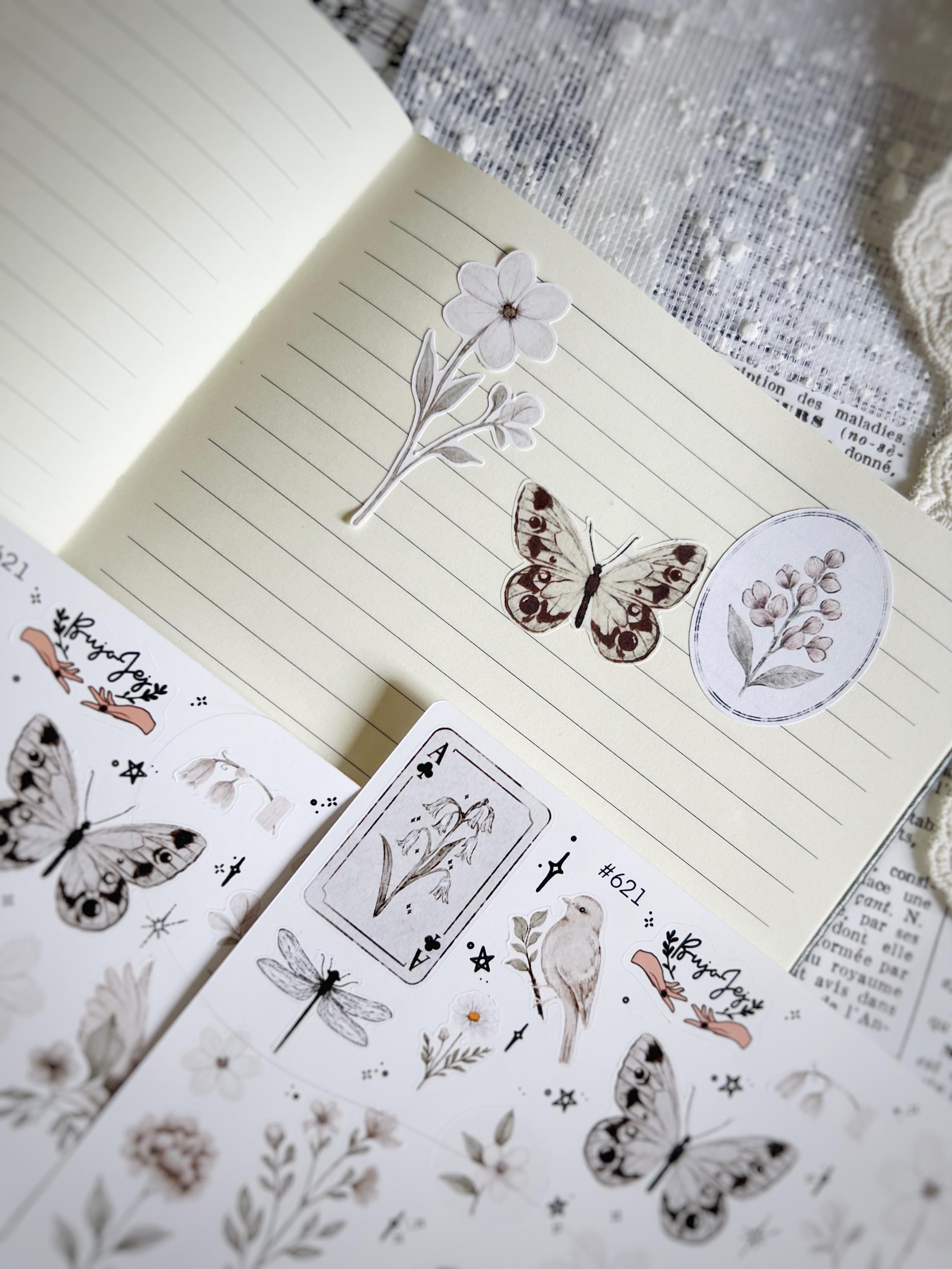 Natural Ephemera - Stickers Sheet | 27 Self-adhesive Sticker for Bullet ...