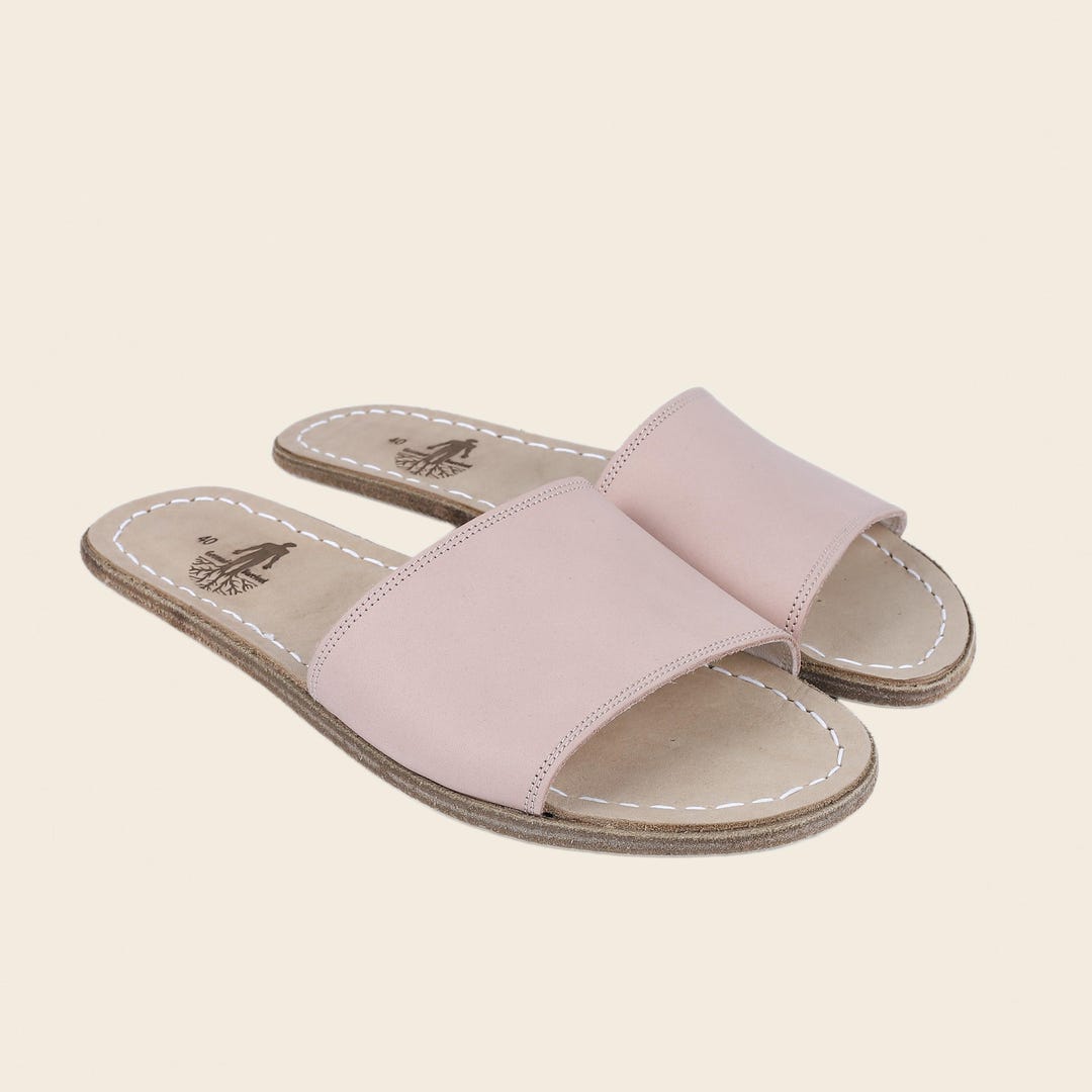 Handmade Crazy Leather Men's Sandals: Barefoot Slides, Zero Drop - Etsy