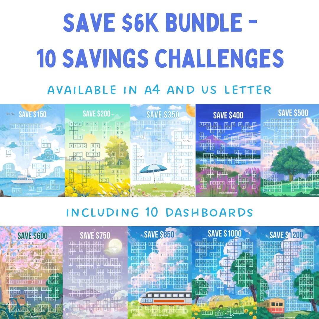 Save 6k Savings Challenge Bundle - Etsy