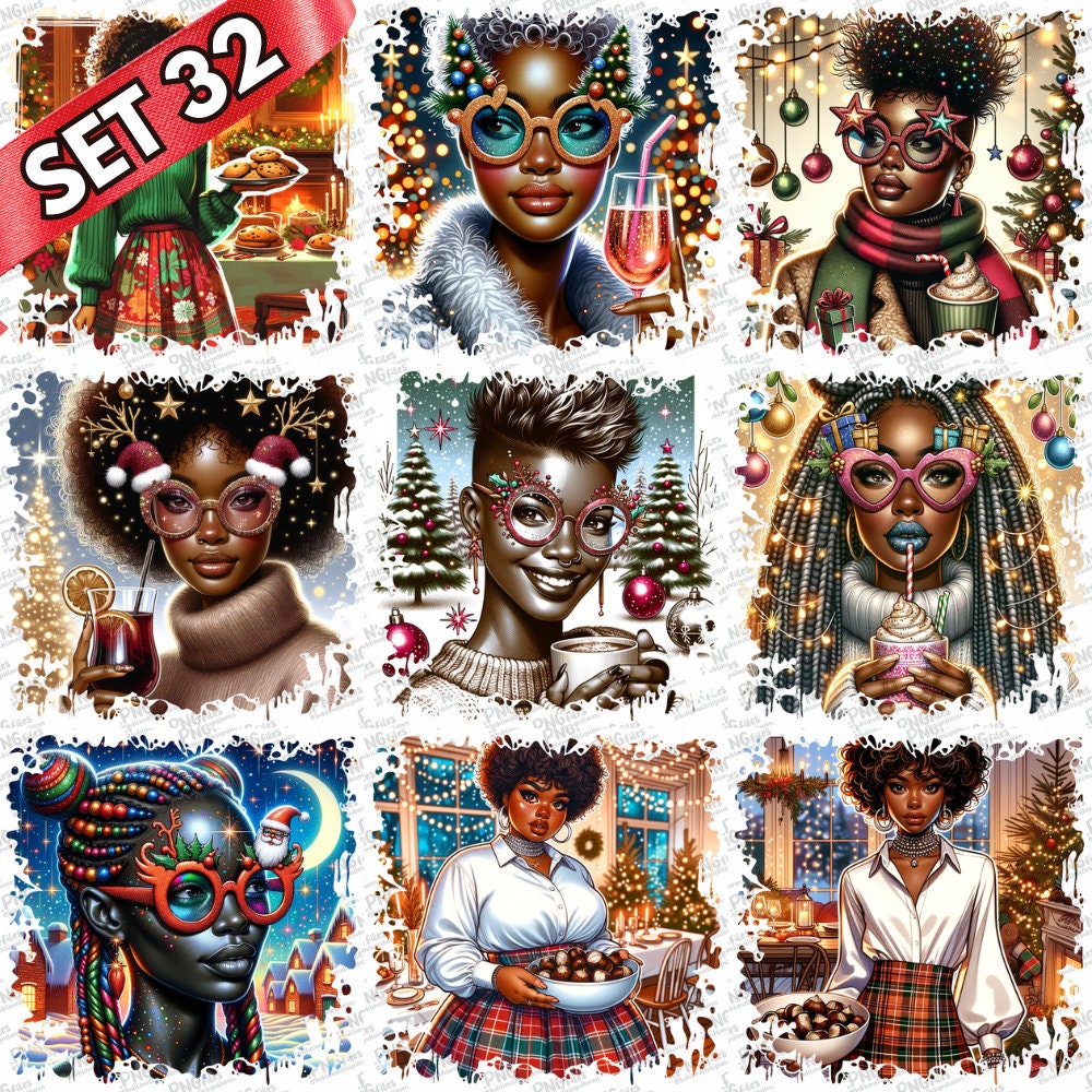 9x Black Woman Bundle Sublimation Design PNG Digital - Etsy
