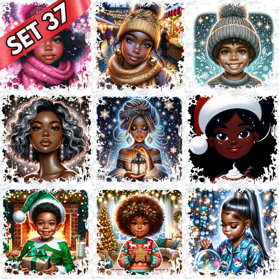 9x African American Bundle Sublimation Design PNG, Digital Download ...