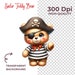 Watercolor Sailor Teddy Bear Clipart, Nautical Teddy Bear Clipart ...