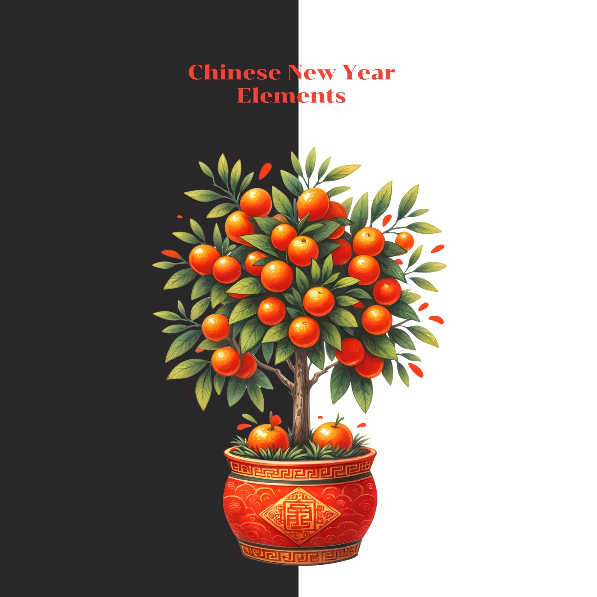Chinese New Year Watercolor Clipart, Lunar New Year, Cute Dragon ...