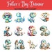 Watercolor Father's Day Dinosaur Clipart: 24 PNG Images (commercial Use ...