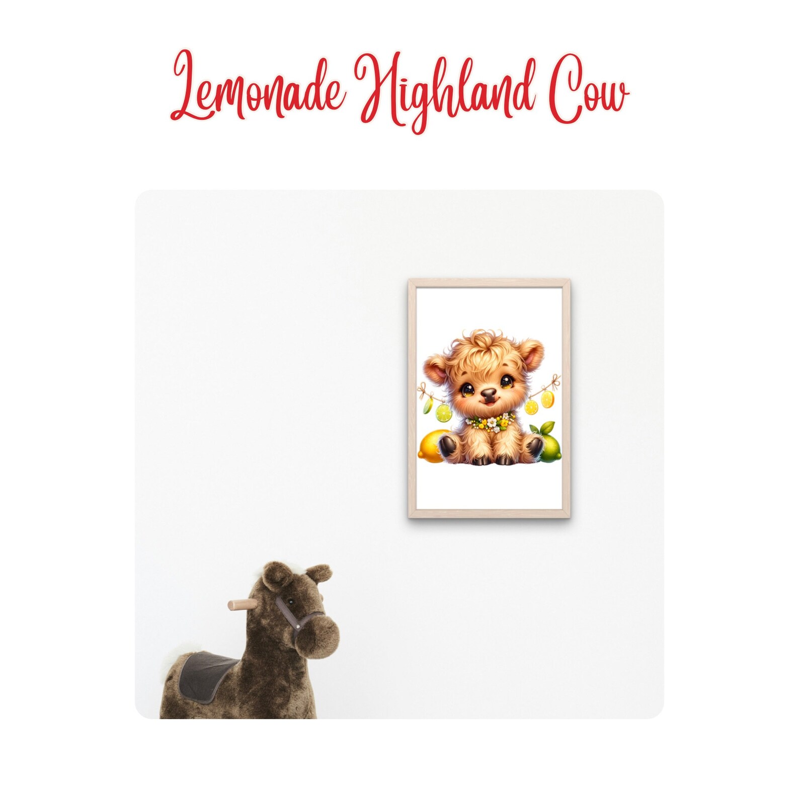 Watercolor Lemonade Highland Cow Clipart: Summer PNG (digital Download ...