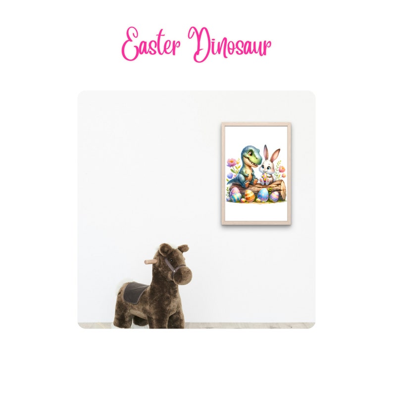 Watercolor Easter Dinosaur Clipart, Easter Clipart , Easter Eggs ...