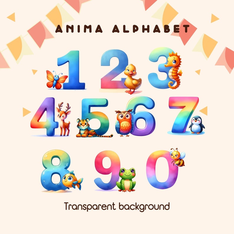 Watercolor Animal Alphabet Clipart, Education Illustration, Alphabet ...