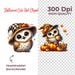 Watercolor Halloween Owl Clipart, Cute Jack-o-lantern PNG (commercial ...