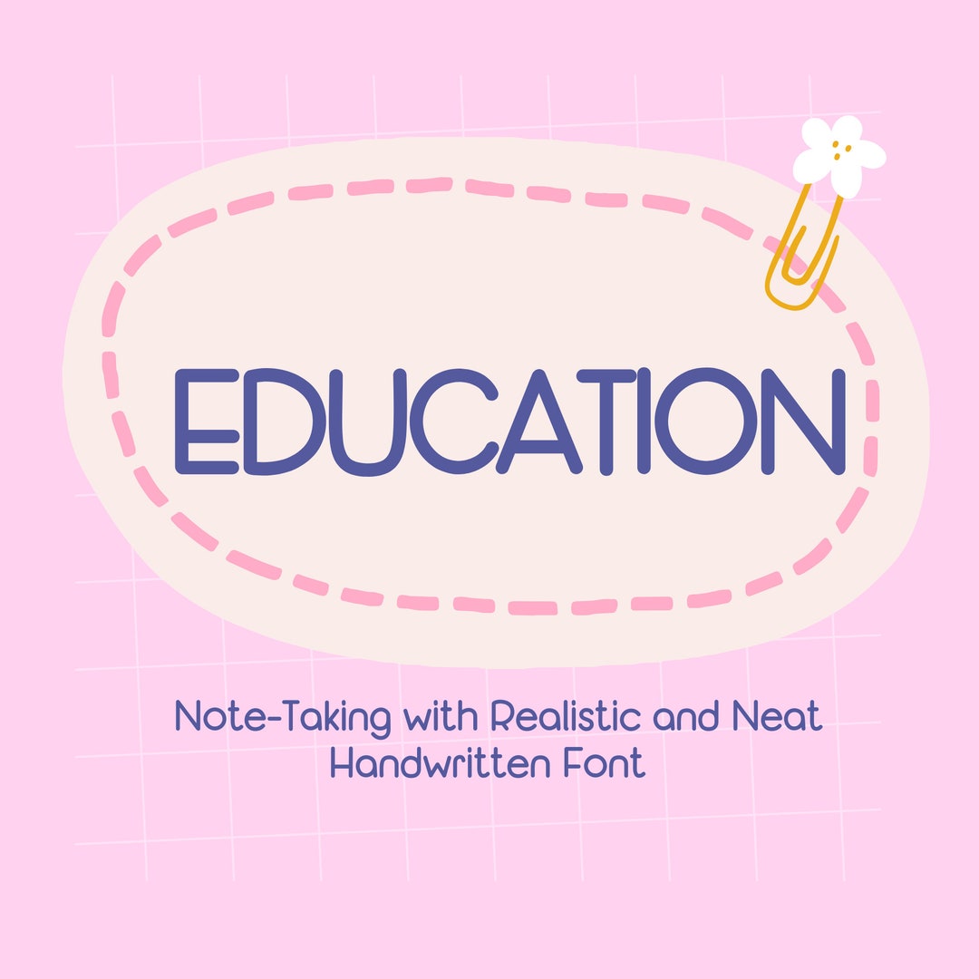 Neat Handwritten Font Goodnotes Font Planner Font Digital Planner study ...