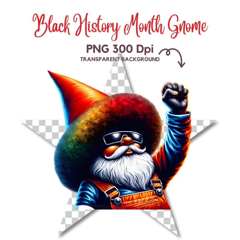 Black History Month Gnome Clipart, Black Historical Figures, Famous ...