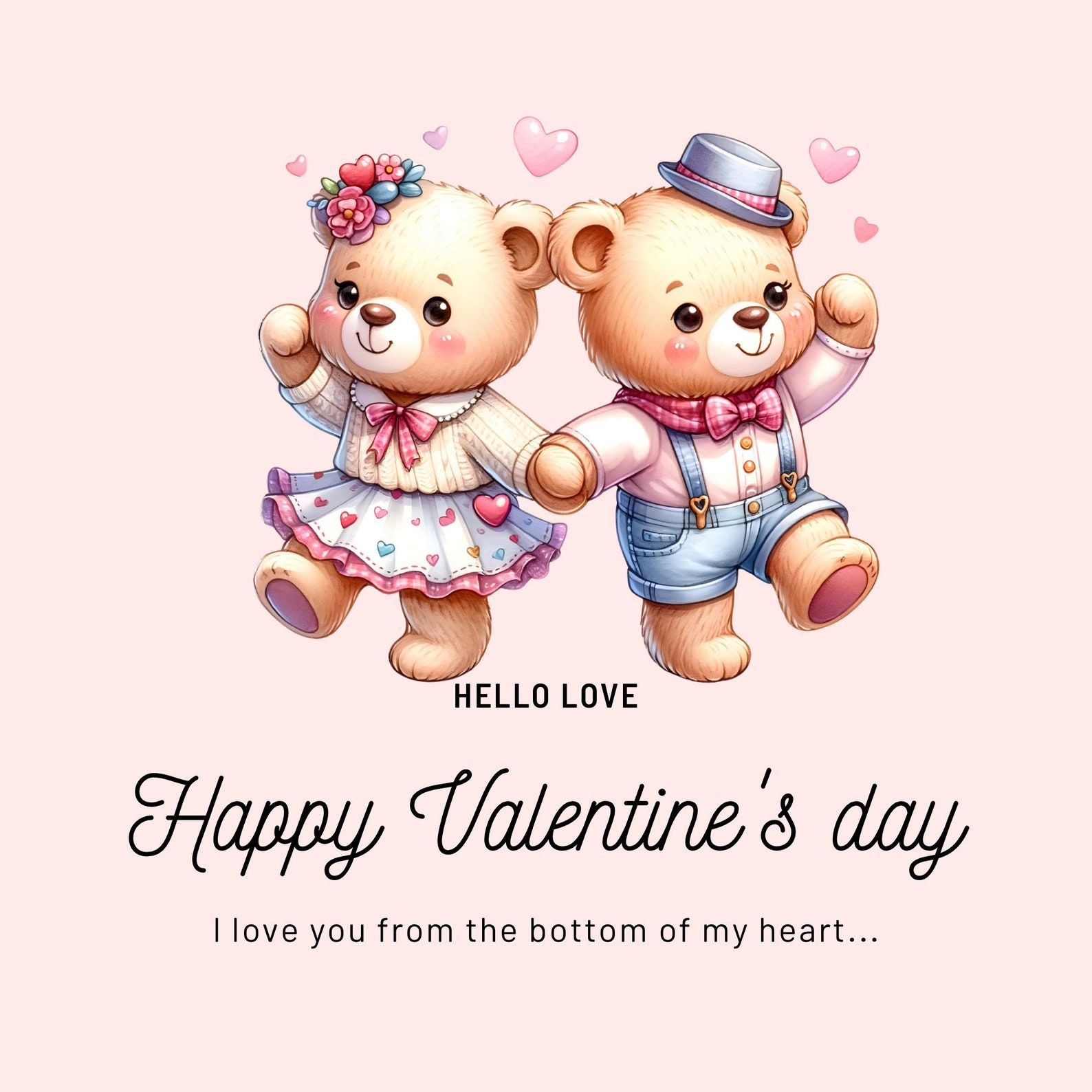 Valentines Bear Clipart, Couple Bear PNG, Valentines Clipart ...