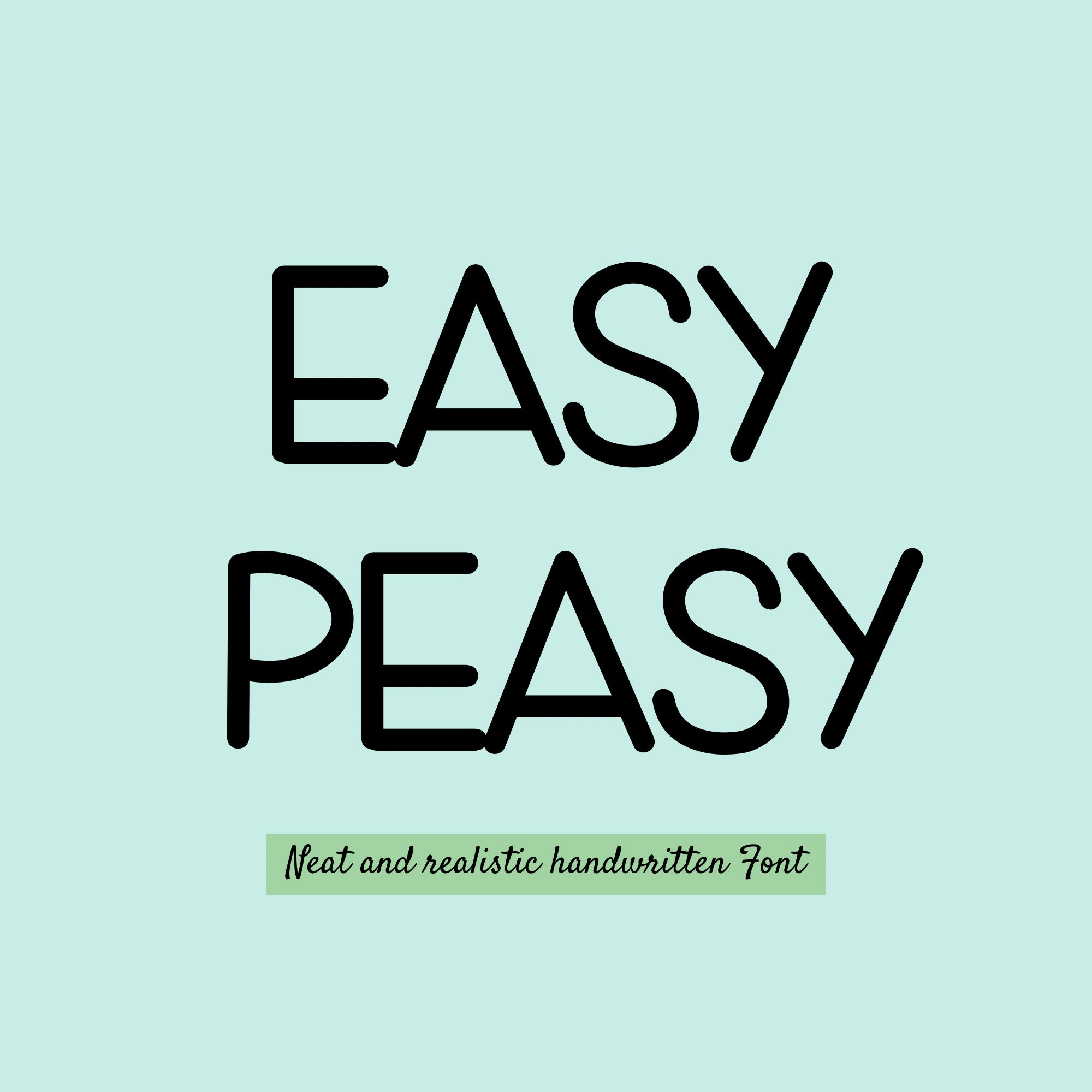 Easy Peasy Realistic Handwritten Font Note Font Neat - Etsy