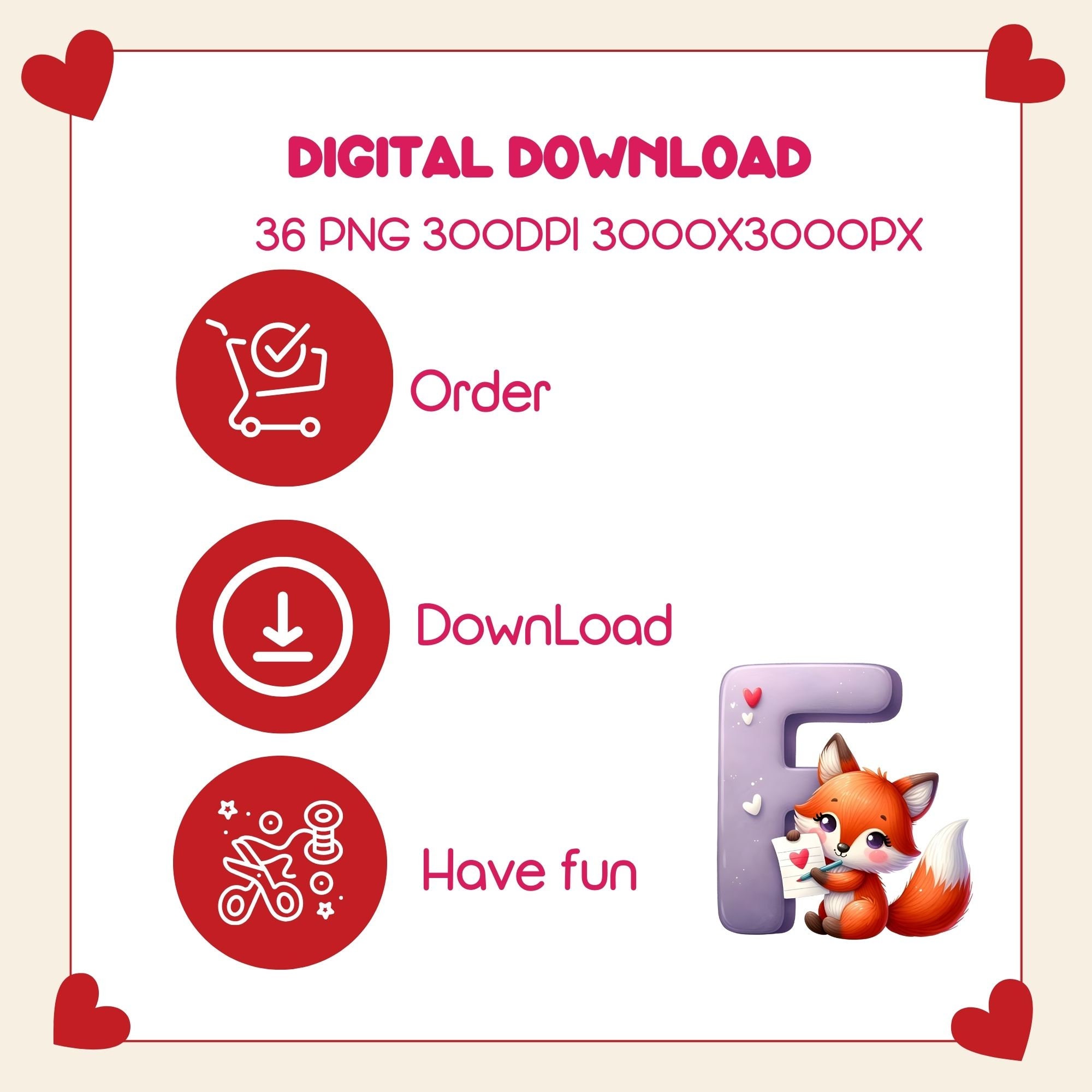 Watercolor Animal Alphabet Clipart, Valentine Alphabet, Education ...