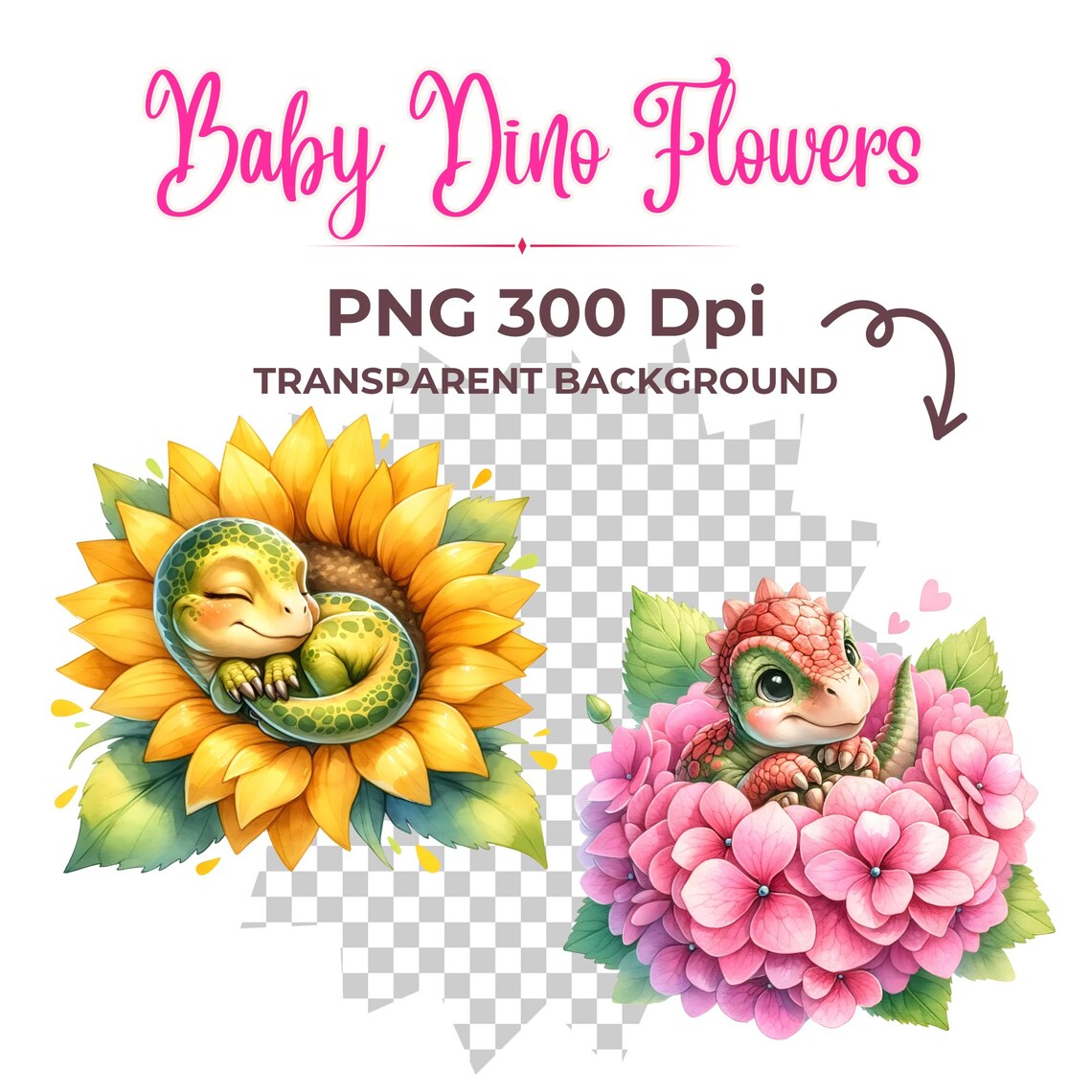 Watercolor Dinosaur Clipart, Easter Dinosaur Clipart, Baby Dinosaur PNG ...