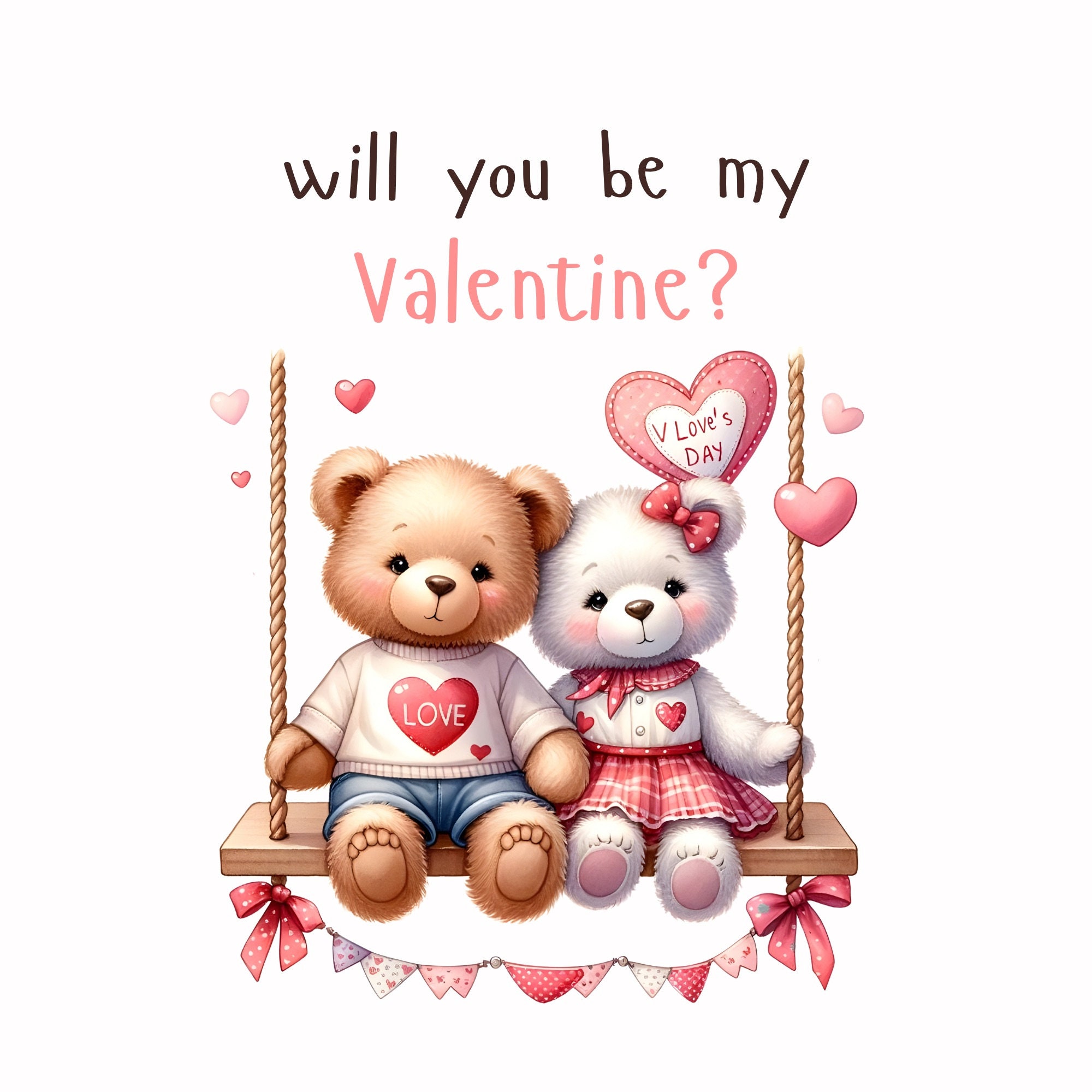 Valentines Bear Clipart, Couple Bear PNG, Valentines Clipart ...