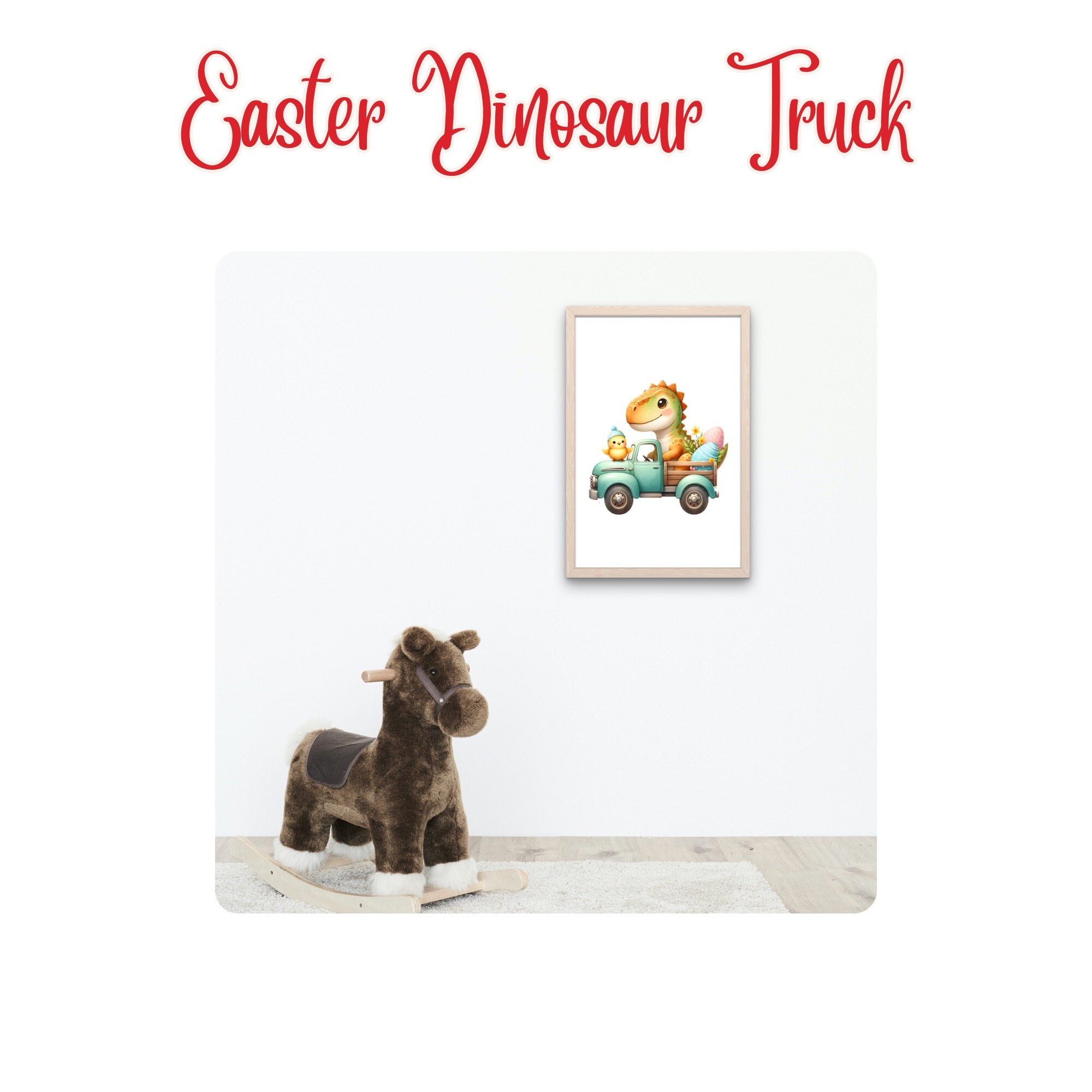 Watercolor Easter Dinosaur Clipart, Easter PNG, Dinosaur Construction ...