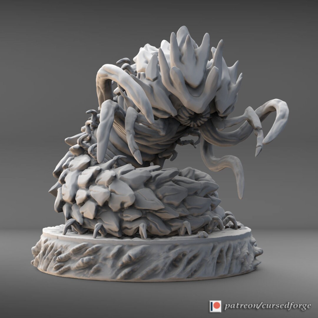 Carrion Crawler Sci-fi 3D Printed Models by Cursed Forge - Etsy