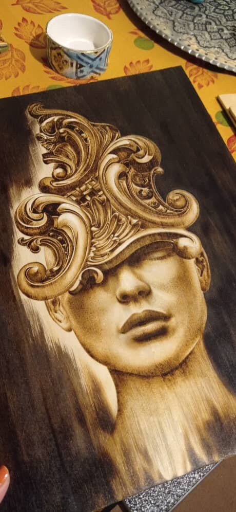 Wood Burning Art, Modern Art, Handmade Pyrography Art, Wall Decor - Etsy