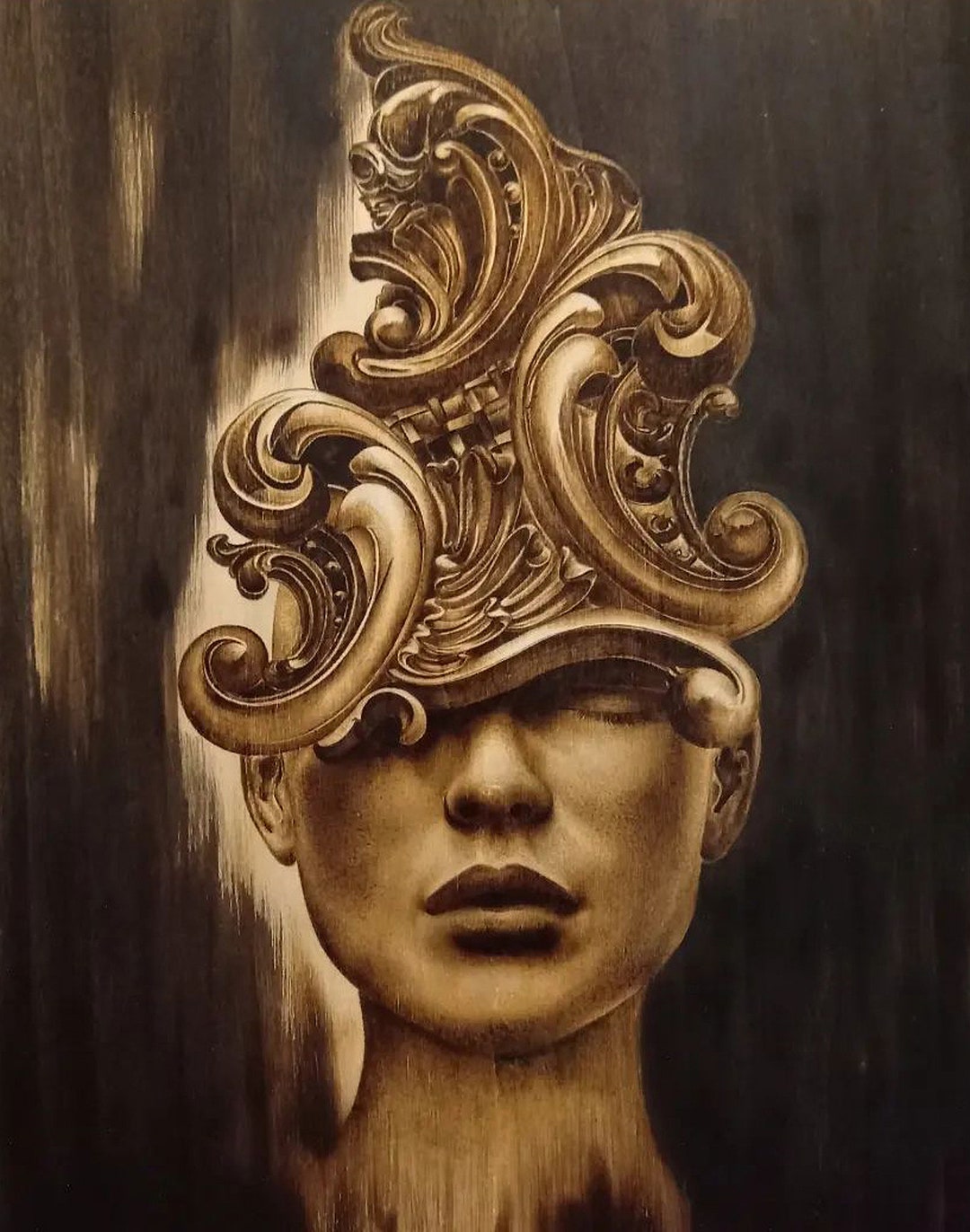 Wood Burning Art, Modern Art, Handmade Pyrography Art, Wall Decor - Etsy UK