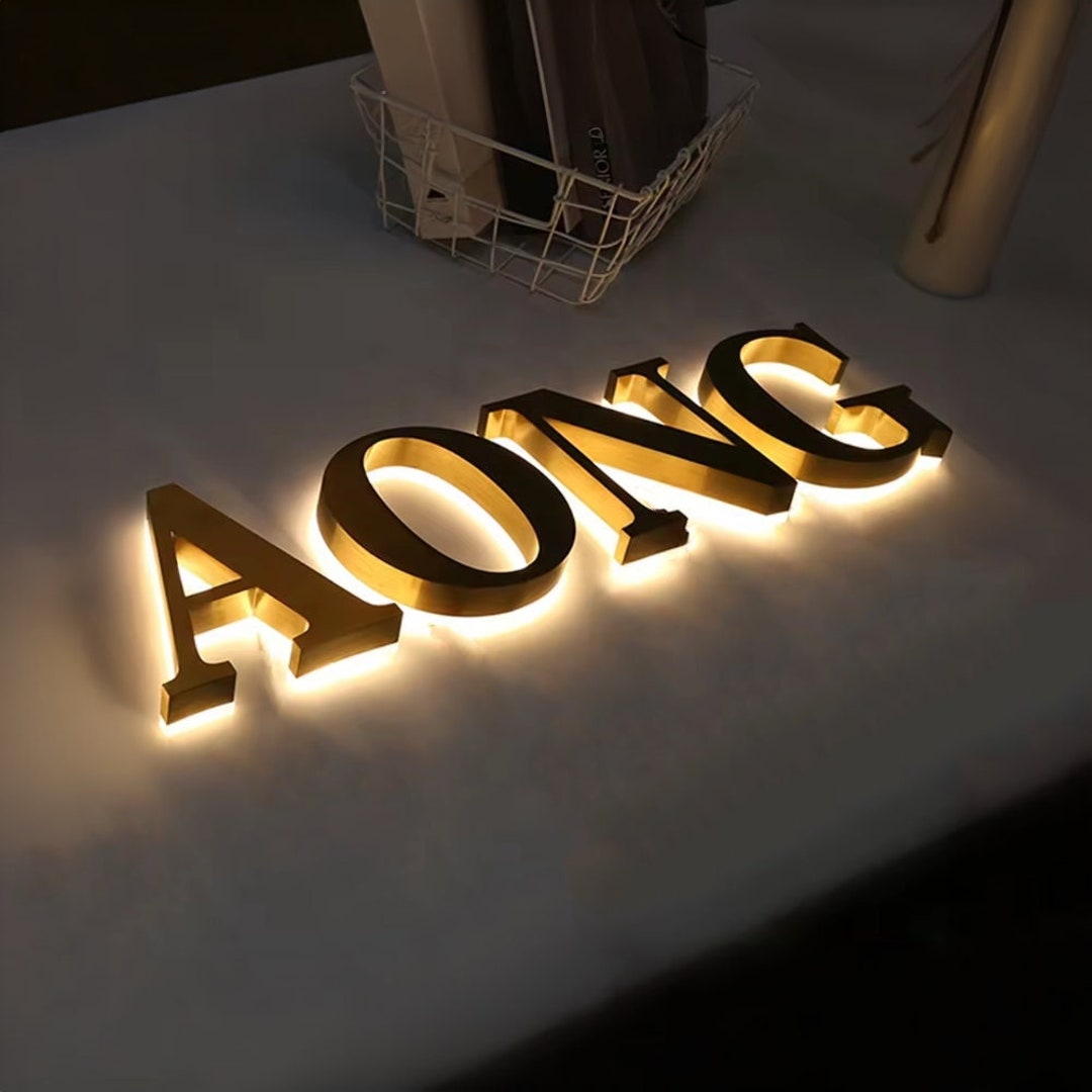 Custom Backlit Sign Laser Cut Sign Metal Sign Wall Logo Sign 3D Logo ...