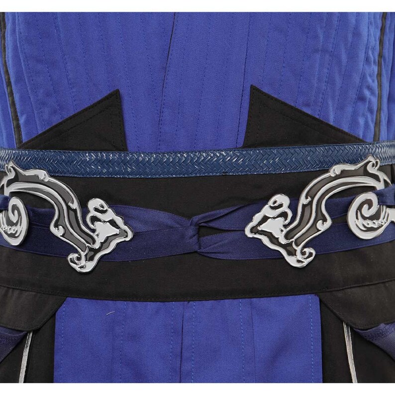 Mortal Kombat Sub Zero Top azul Pantalones Máscara Trajes Halloween ...