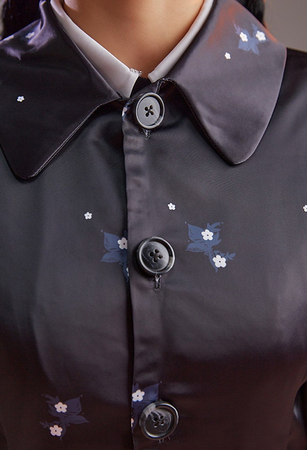 Wednesday Addams Cosplay Costume Long Dress With Socks, Halloween Adult ...