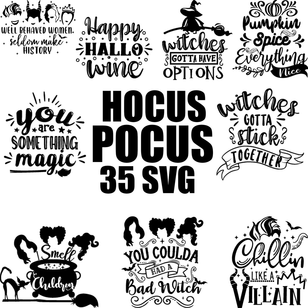 Hocus Pocus Svg Bundle Sanderson Sisters Svg Hocus Pocus Clipart
