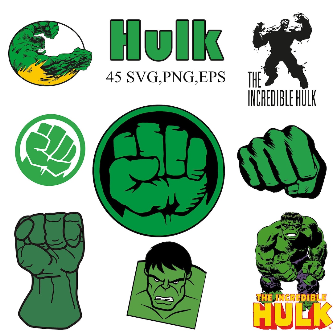 Hulk Mega Bundle Svg, Hulk Png, Hulk Clipart, Hulk Svg for Cricut ...