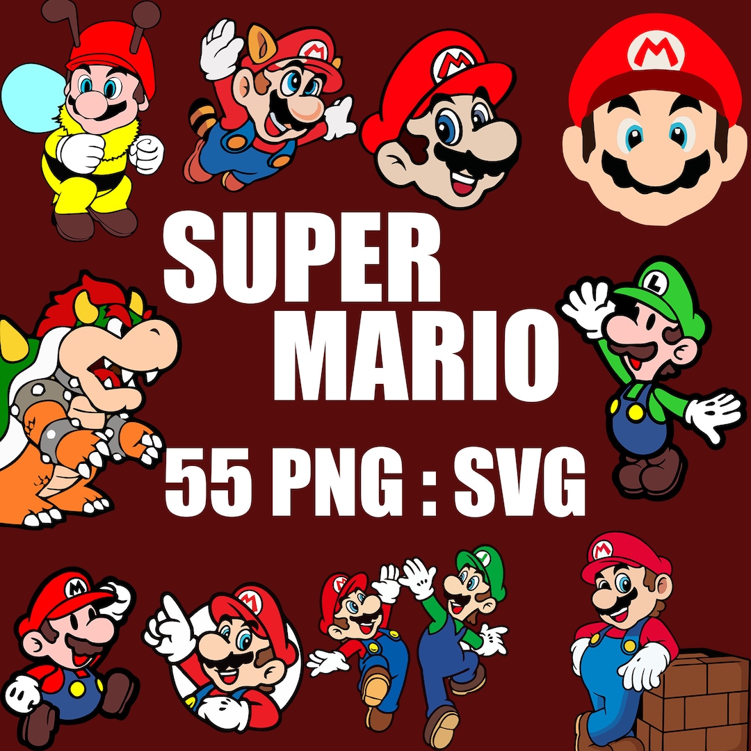 Super Mario SVG Bundle Mario Family Svg Files Super Mario Cut Files ...