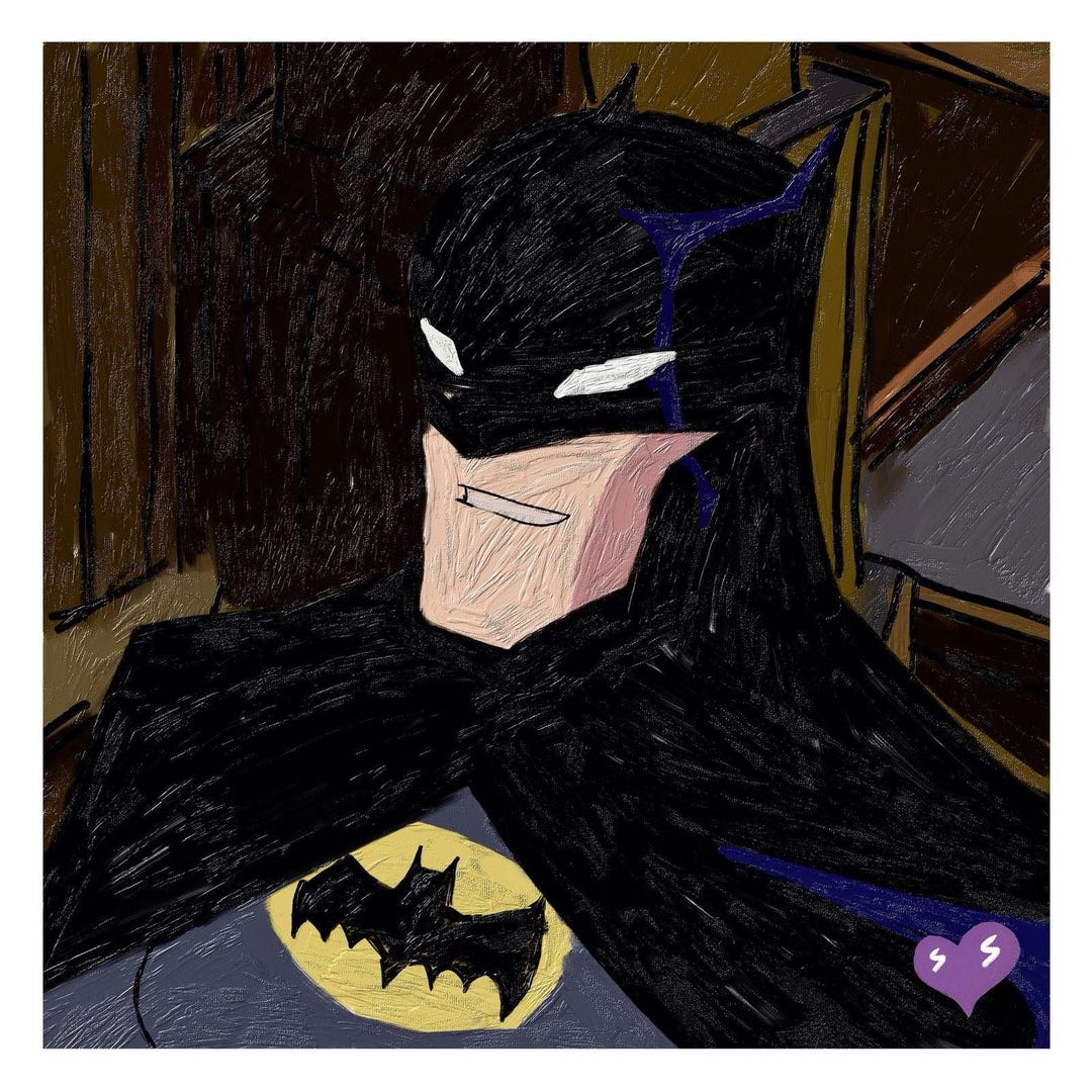 Batman Oil Painting Style Digital Poster on Fujifilm Glossy Paper in ...