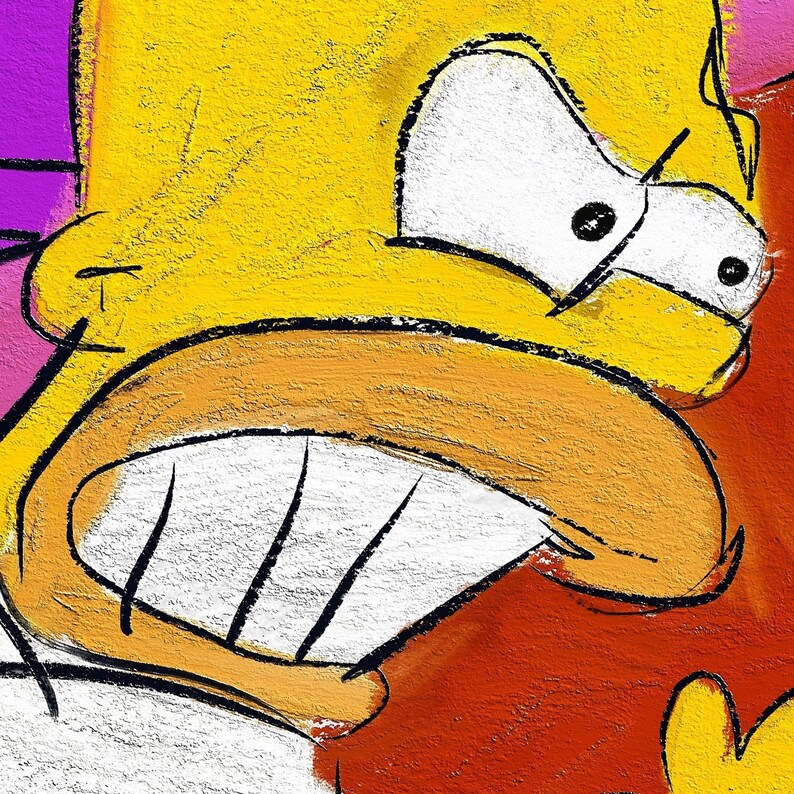 The Simpsons Oil Painting Style Digital Poster on Fujifilm Glossy Paper ...
