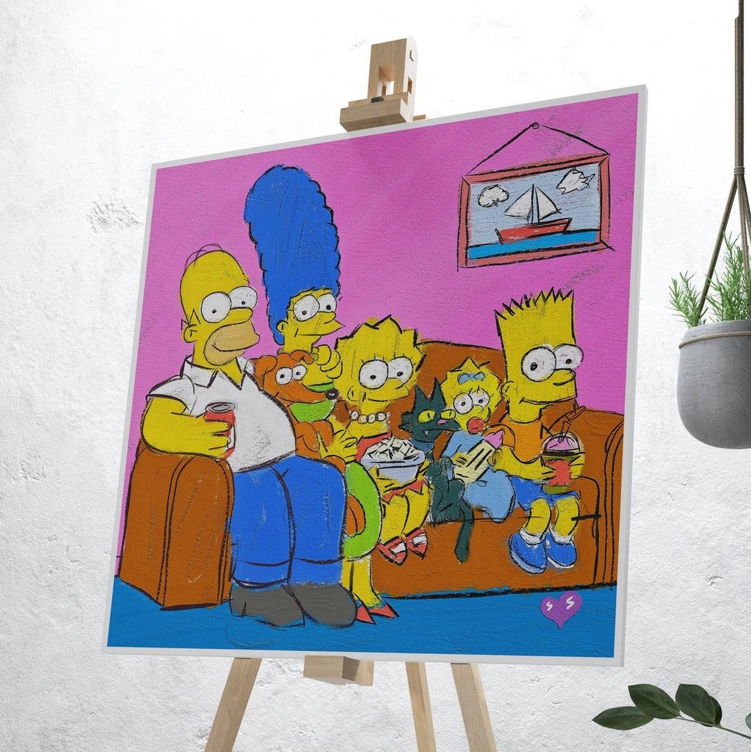 The Simpsons Oil Painting Style Digital Poster on Fujifilm Glossy Paper ...