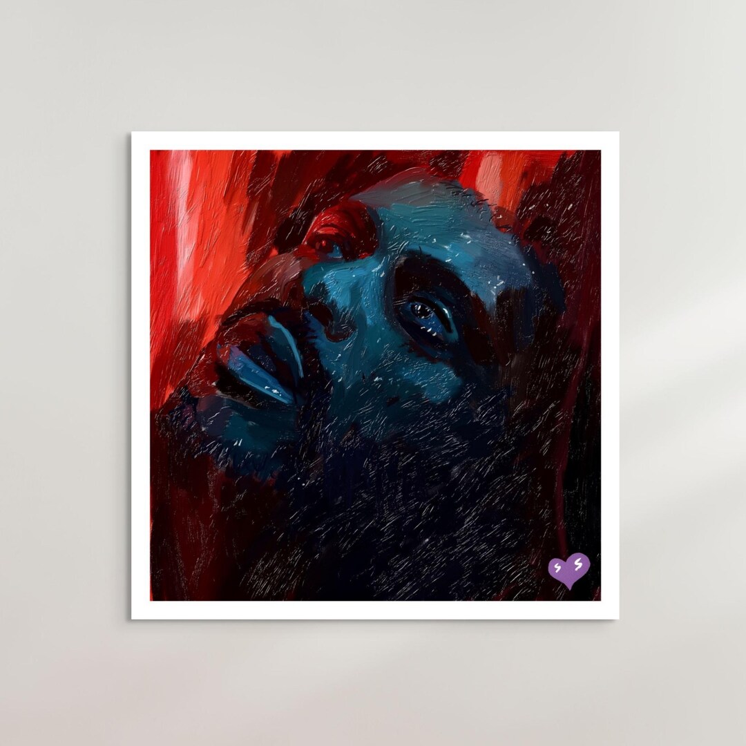 The Weeknd Open Hearts Oil Painting Style Digital Poster on Fujifilm ...