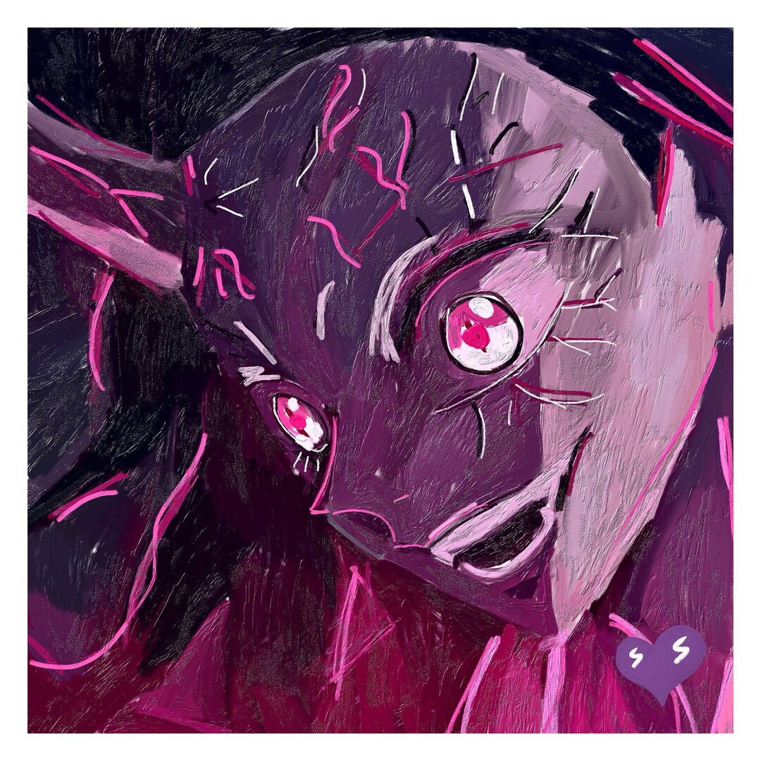 Demon Slayer Nezuko Oil Painting Style Digital Poster on Fujifilm ...