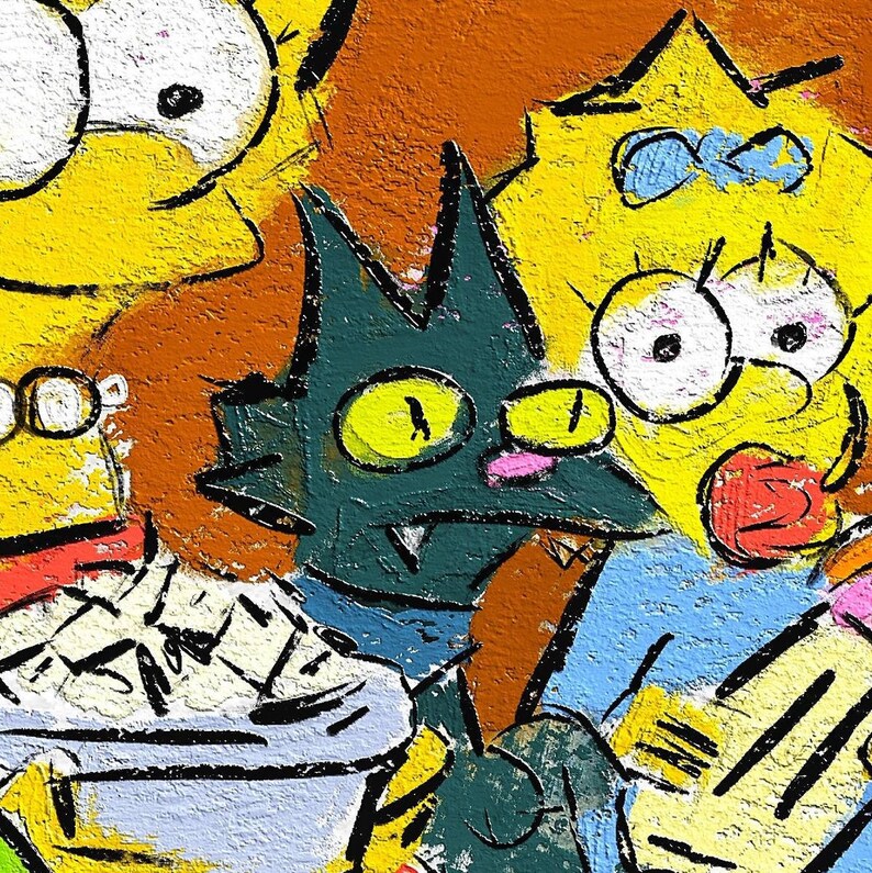 The Simpsons Oil Painting Style Digital Poster on Fujifilm Glossy Paper ...