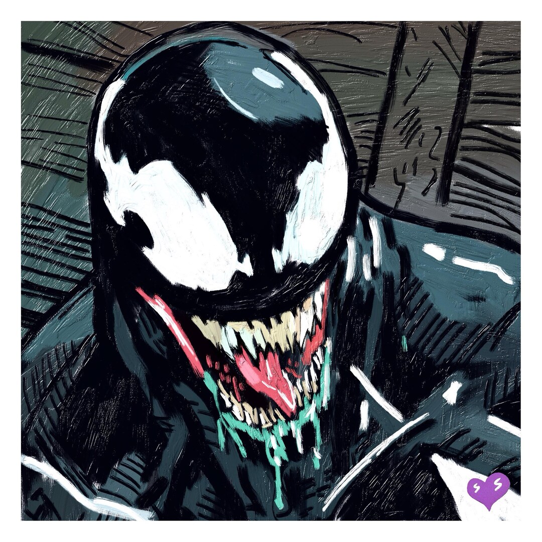 Venom Oil Painting Style Digital Poster on Fujifilm Glossy Paper in ...