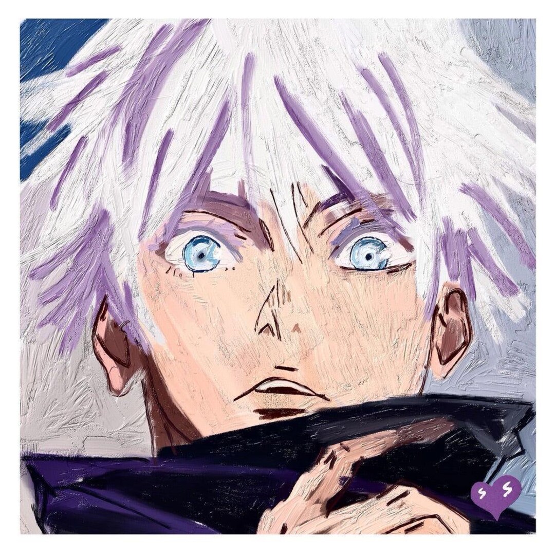 Jujutsu Kaisen Gojo Satoru Oil Painting Style Digital Poster on ...